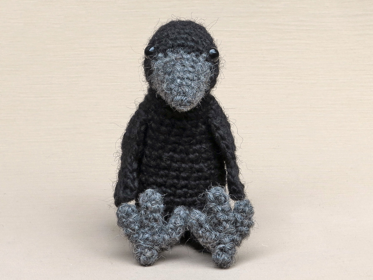 Crowly, crochet raven pattern